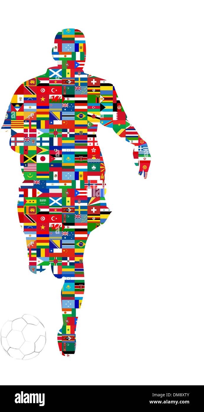 Soccer ball in male Stock Vector Images - Alamy