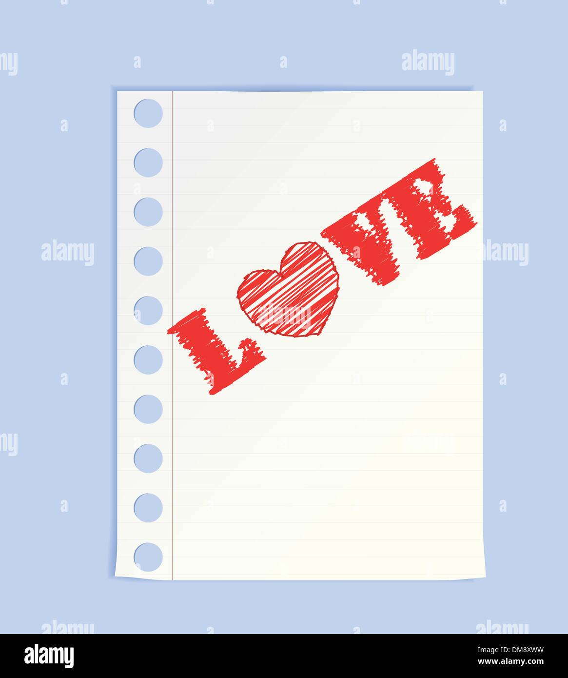 Big pencil drew a heart Stock Vector Image & Art - Alamy