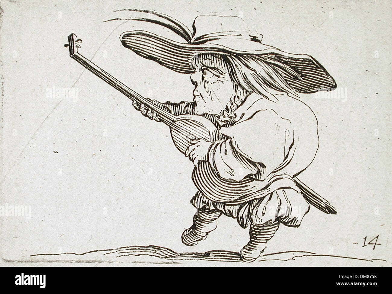 'The Lute Player' digital capture illustrates a traditional scene from ...