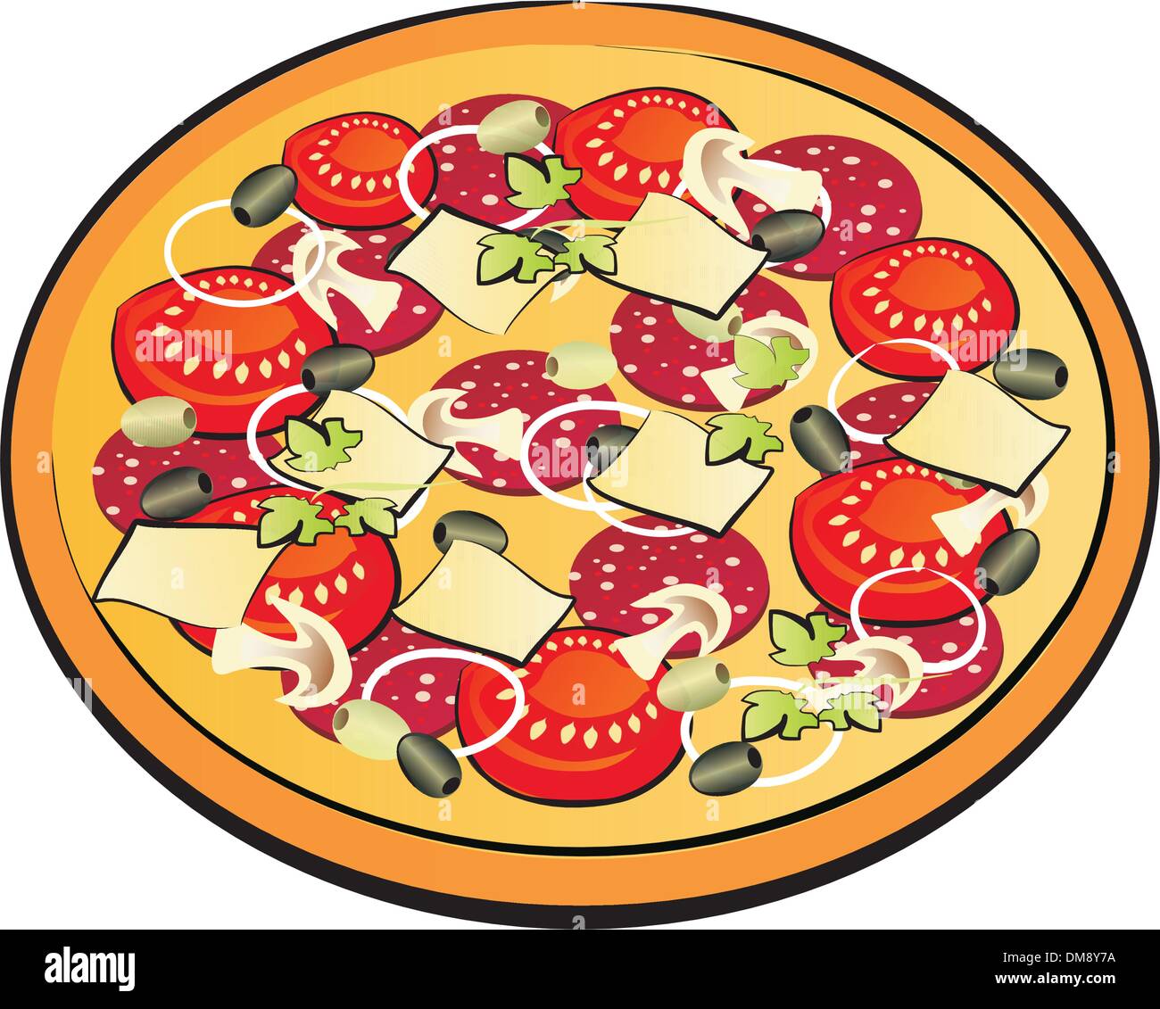 Hot fresh pizza pie Stock Vector Images - Alamy