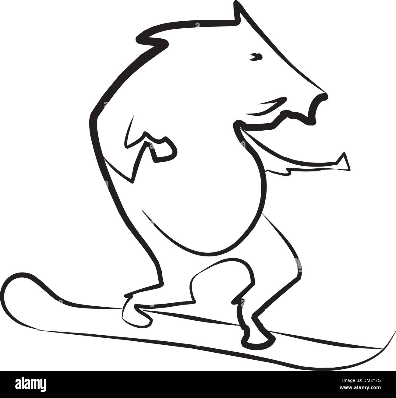 Winter wild boar Stock Vector Images - Alamy