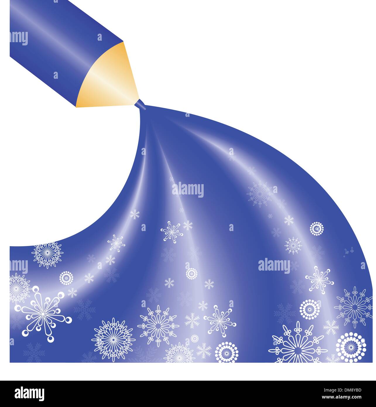 Pencil and snowflakes Stock Vector Image & Art - Alamy