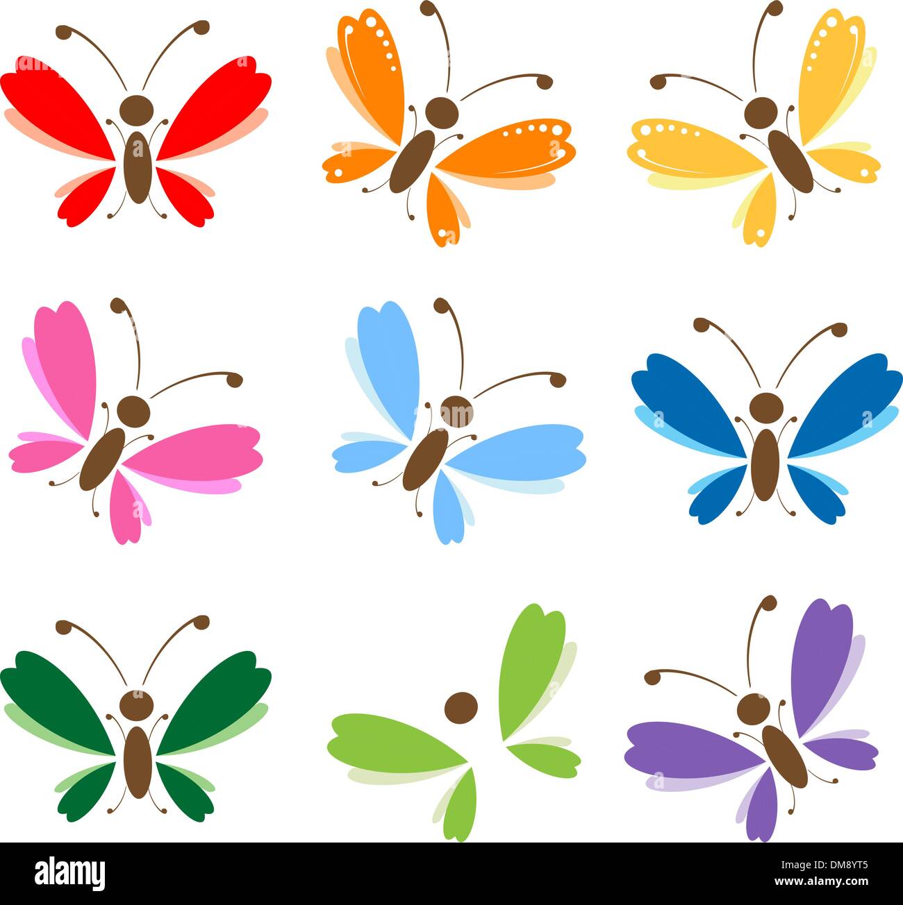 Butterfly set for your design Stock Vector Image & Art - Alamy