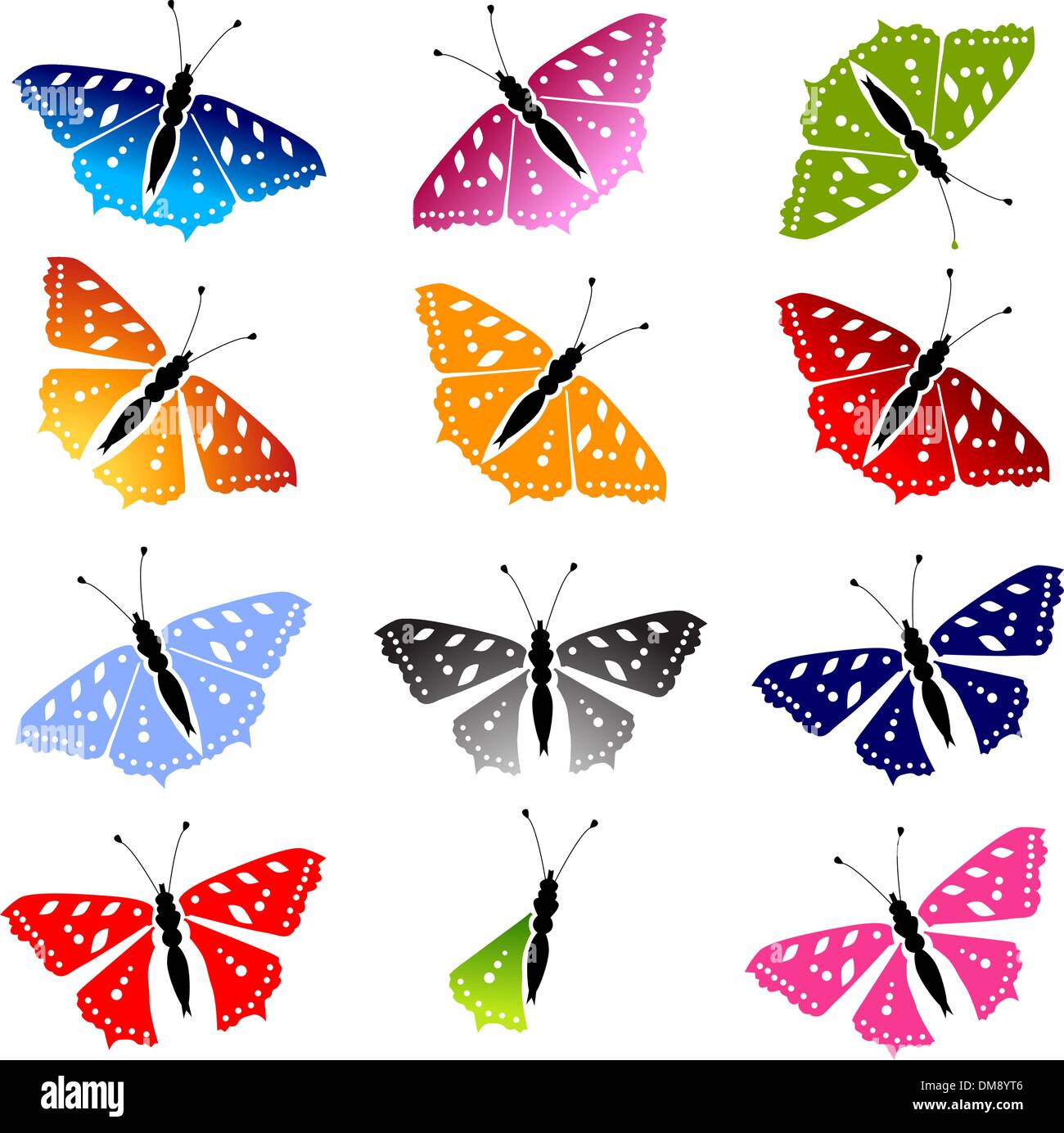 Butterfly set for your design Stock Vector Image & Art - Alamy