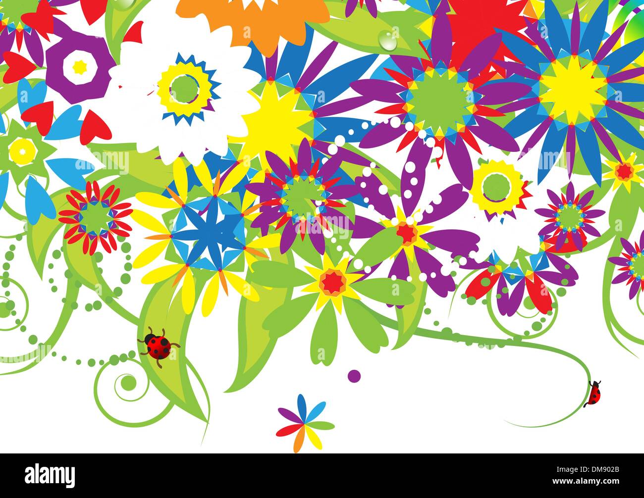 Floral bouquet painting Stock Vector Images - Alamy