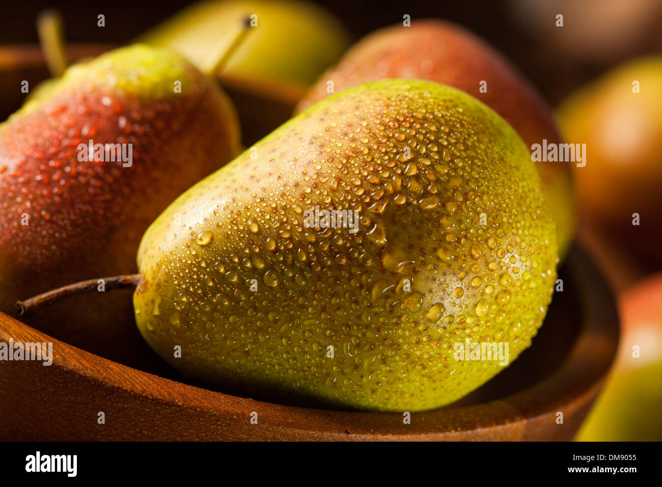 Green Organic Healthy Pears Ripe and Ready to Eat Stock Photo - Alamy