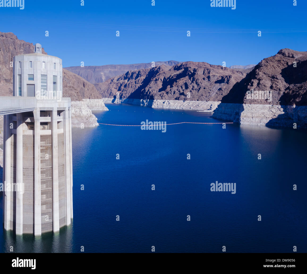 Hoover Dam Water Tower in sunny day Stock Photo - Alamy