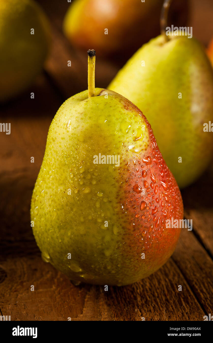 Green Organic Healthy Pears Ripe and Ready to Eat Stock Photo - Alamy