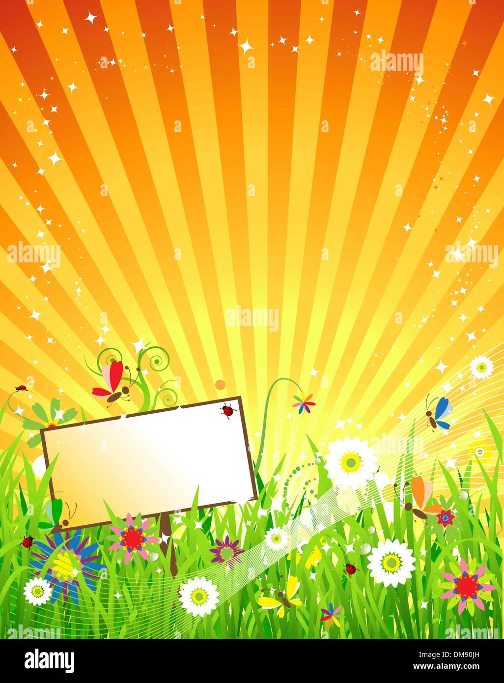 View field beautiful orange Stock Vector Images - Alamy