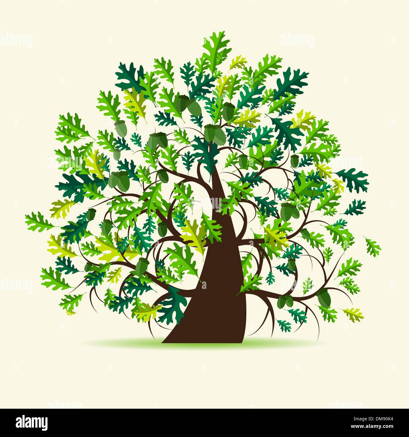 Oak tree silhouette isolated hi-res stock photography and images - Alamy
