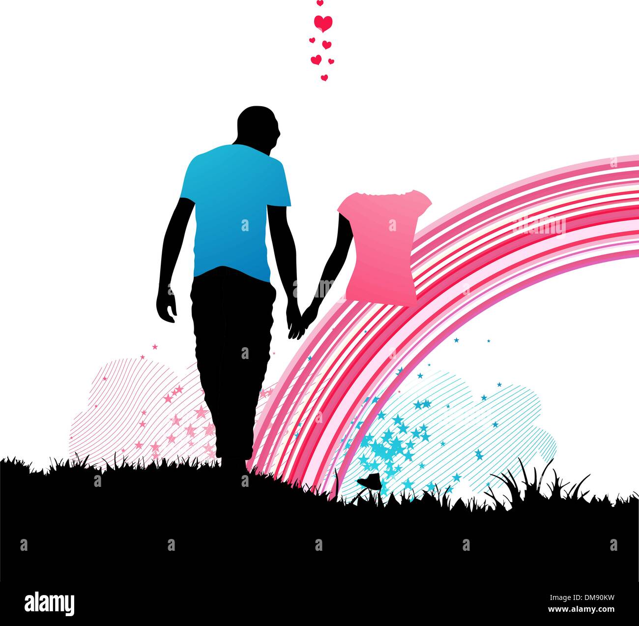 Romantic girlfriend Stock Vector Images - Alamy