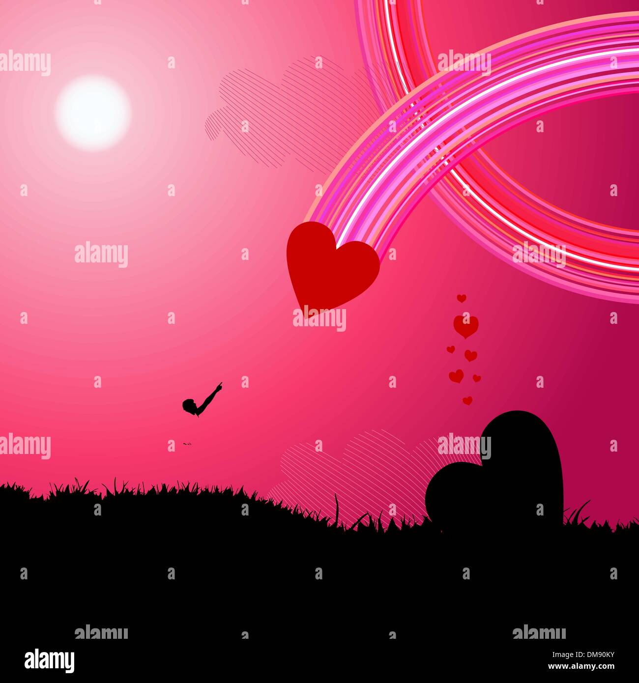 Pink flower sunlight Stock Vector Images - Alamy