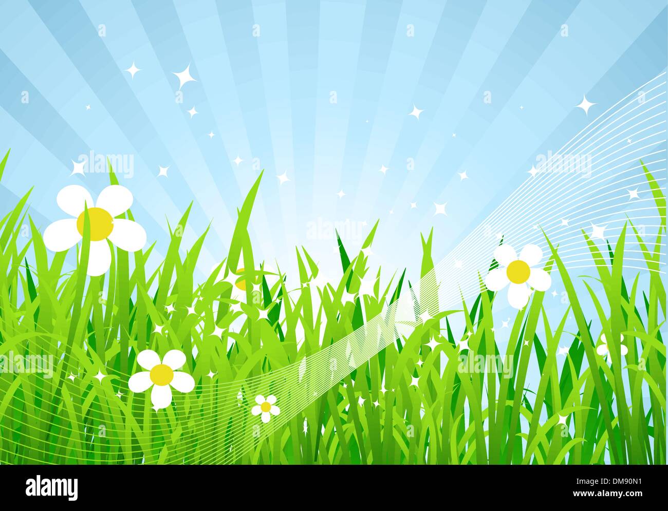 Spring meadow beautiful Stock Vector Image & Art - Alamy