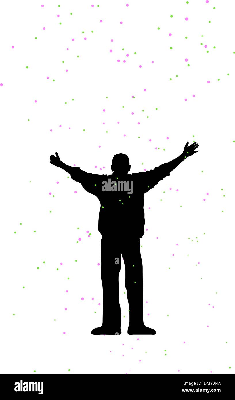 Happy celebration victory achievement Cut Out Stock Images & Pictures ...