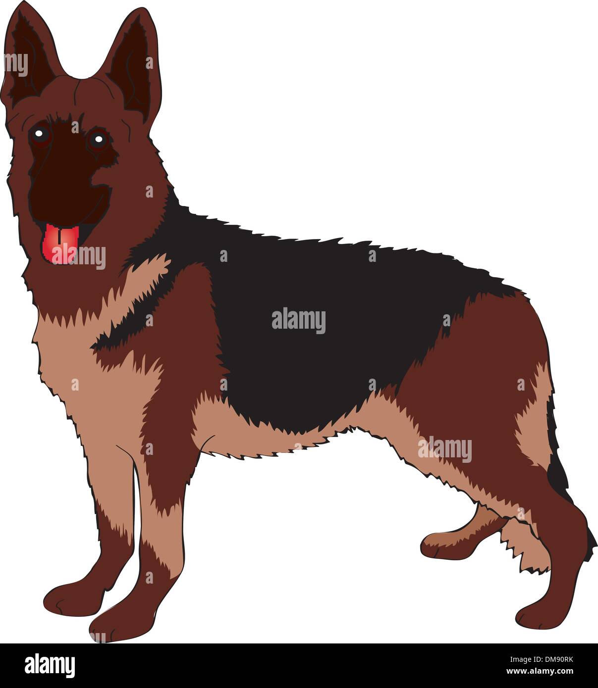 German shepherd Stock Vector Images - Alamy