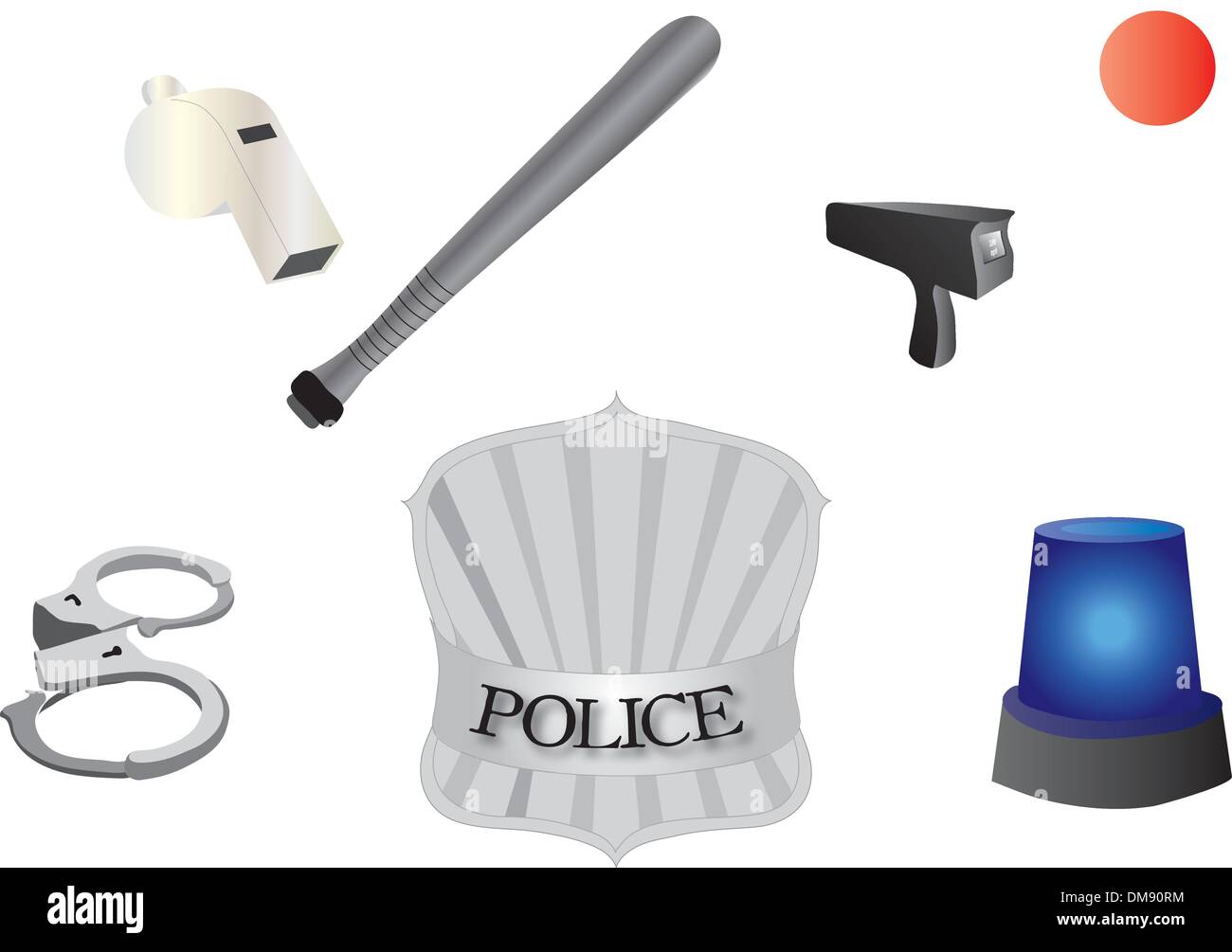 Police badge handcuffs hi-res stock photography and images - Alamy