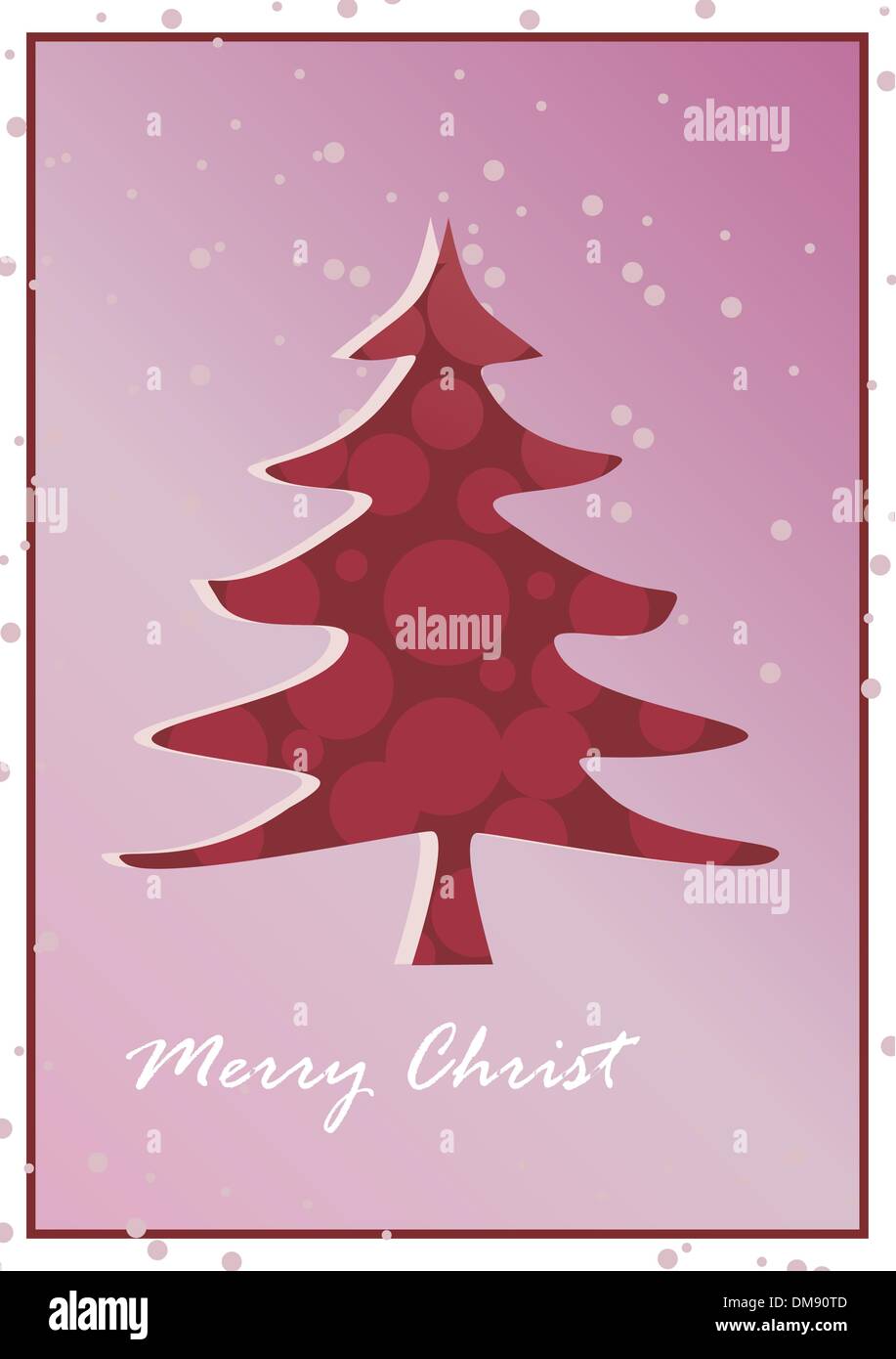 Christmas round tree frame Stock Vector Images - Alamy