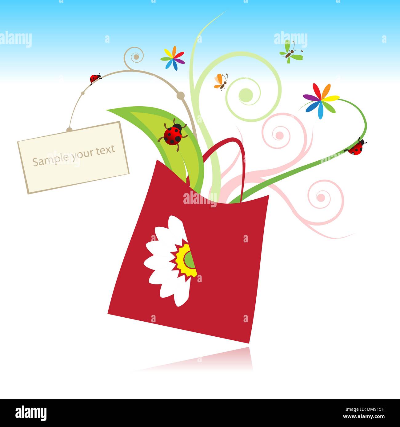 Paper daisy red Stock Vector Images - Alamy