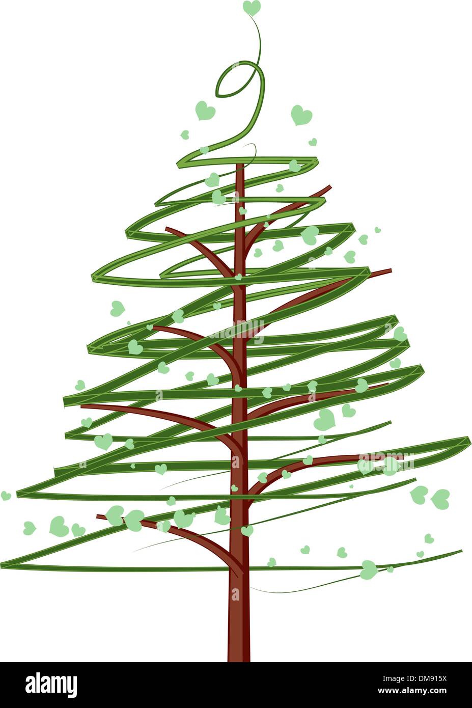 Snow on branch pine Stock Vector Images - Alamy