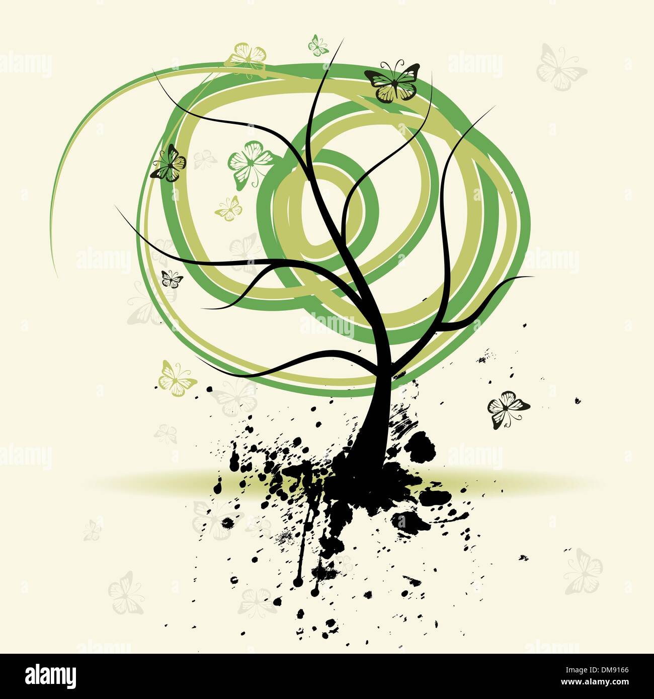 Art tree, grunge background Stock Vector Image & Art - Alamy