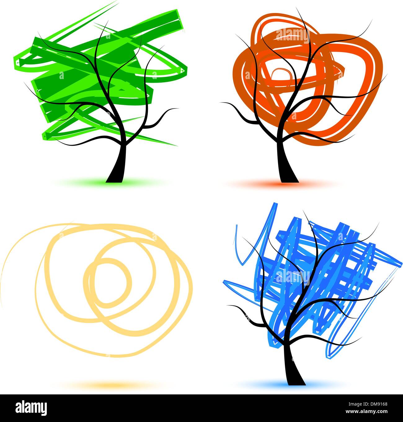 Autumn tree ink black hi-res stock photography and images - Alamy