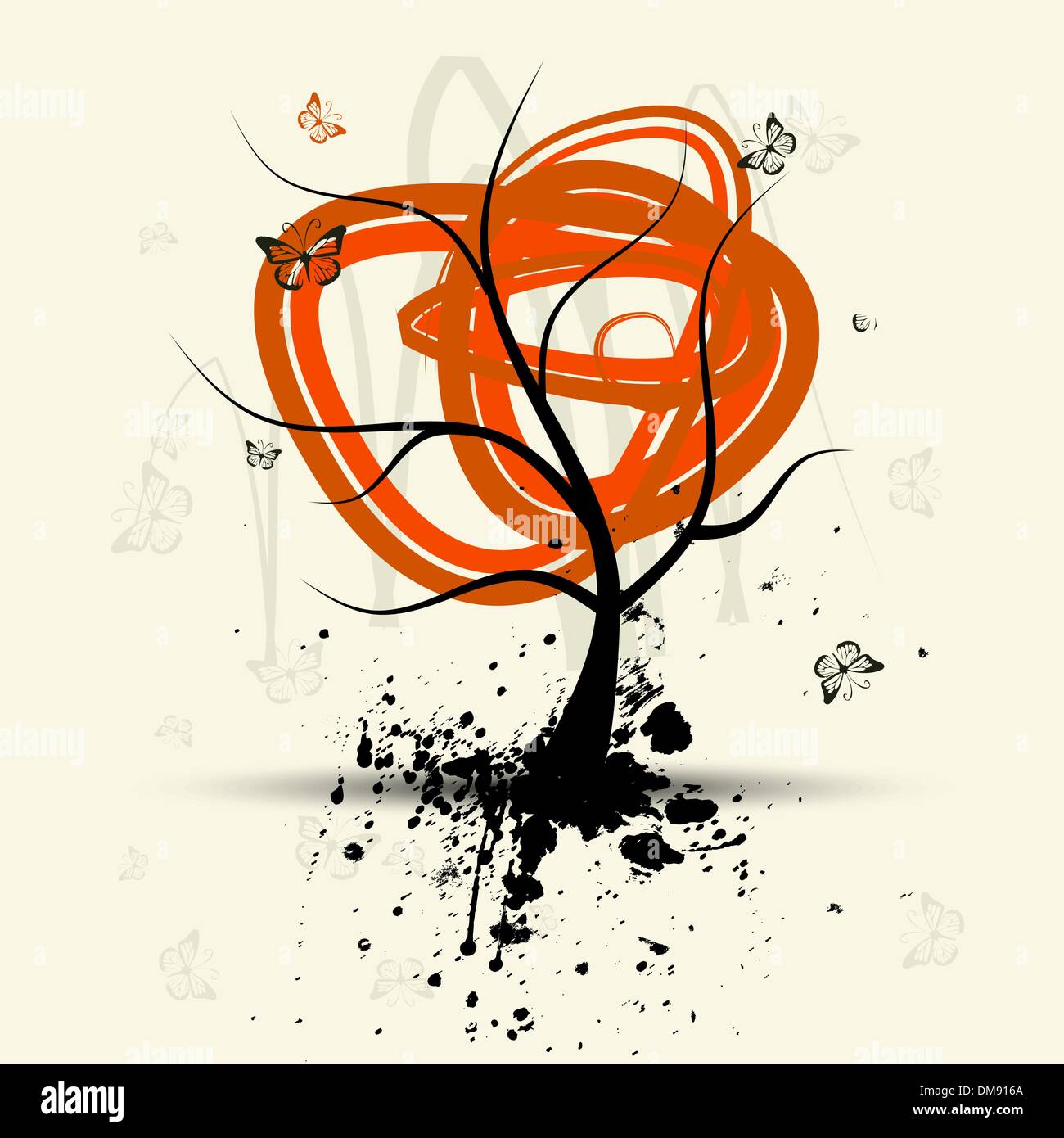 Art tree, grunge background Stock Vector Image & Art - Alamy