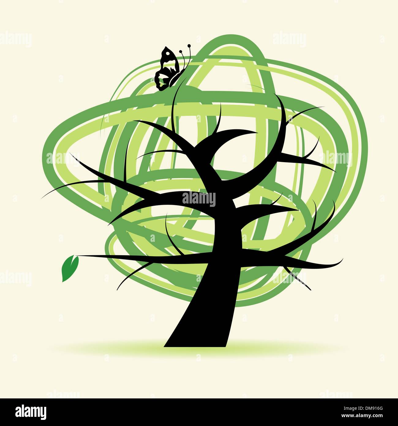 Old tree illustration for your design Stock Vector Image & Art - Alamy