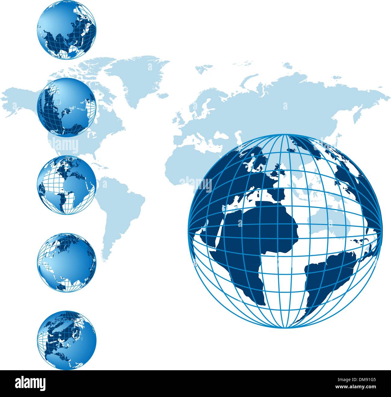 World map, 3D globe series Stock Vector Image & Art - Alamy