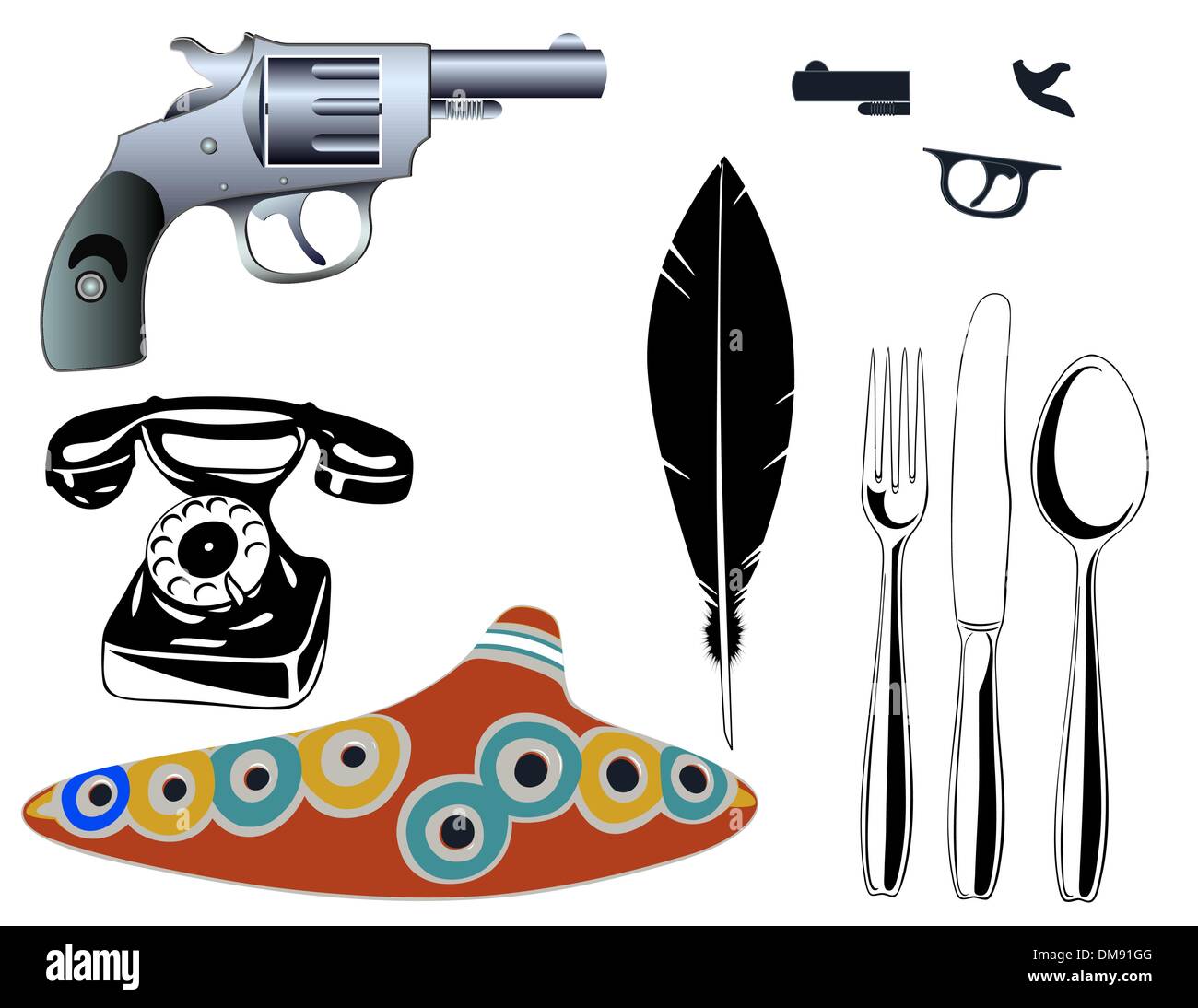 vector various objects - design elements Stock Vector Image & Art - Alamy