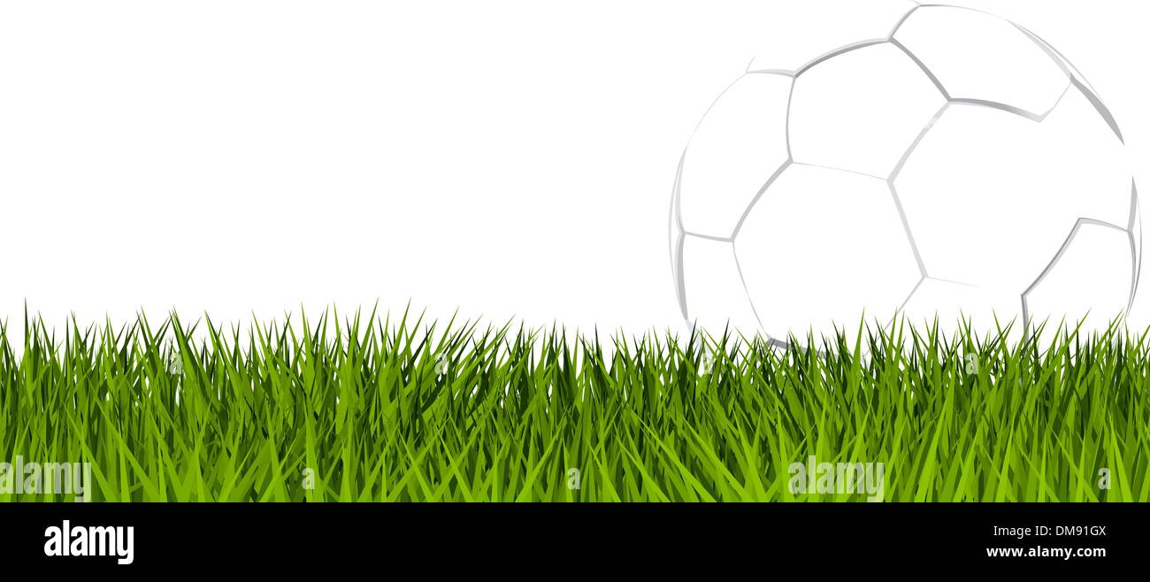 Football or soccer ball on grass. EPS 8 Stock Vector Image & Art - Alamy