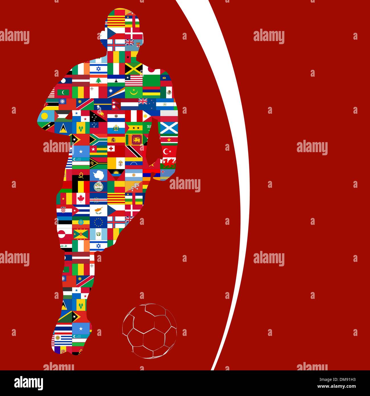 Soccer ball in male Stock Vector Images - Alamy