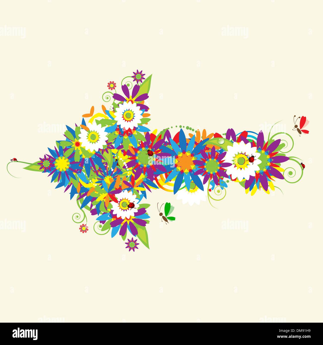 Arrow, floral design. See also arrows in my gallery Stock Vector Image ...