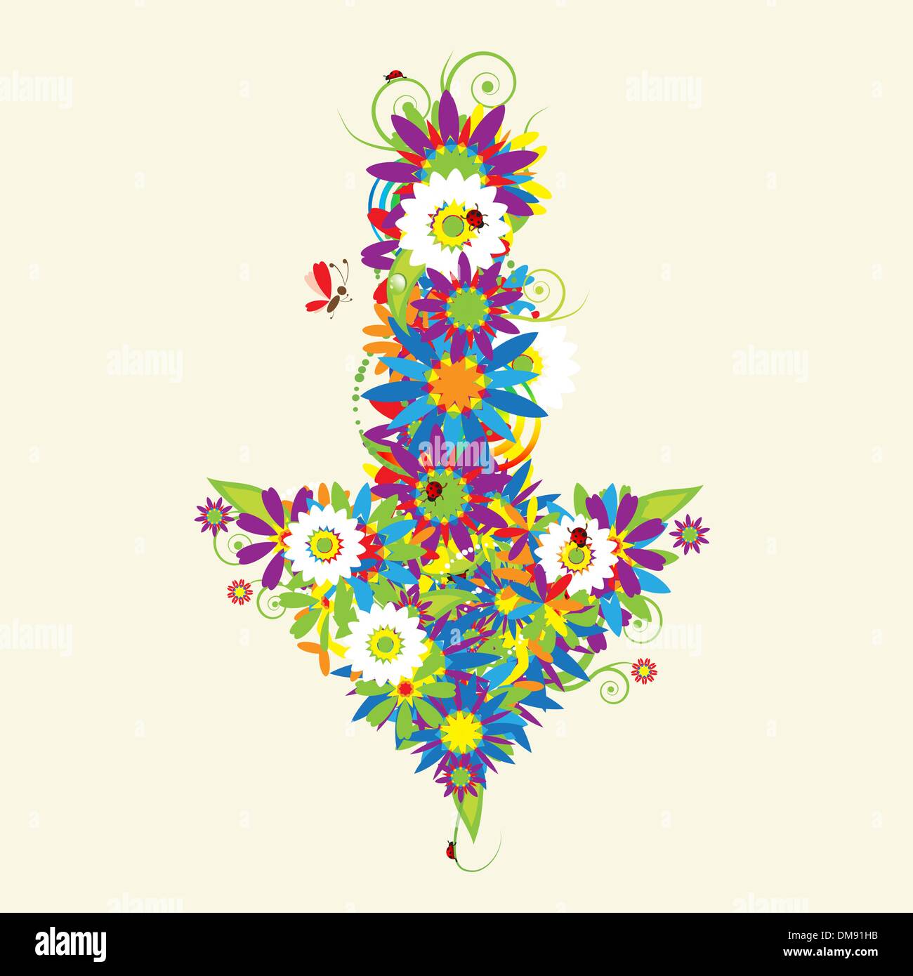 Flower pattern in arrow hi-res stock photography and images - Alamy