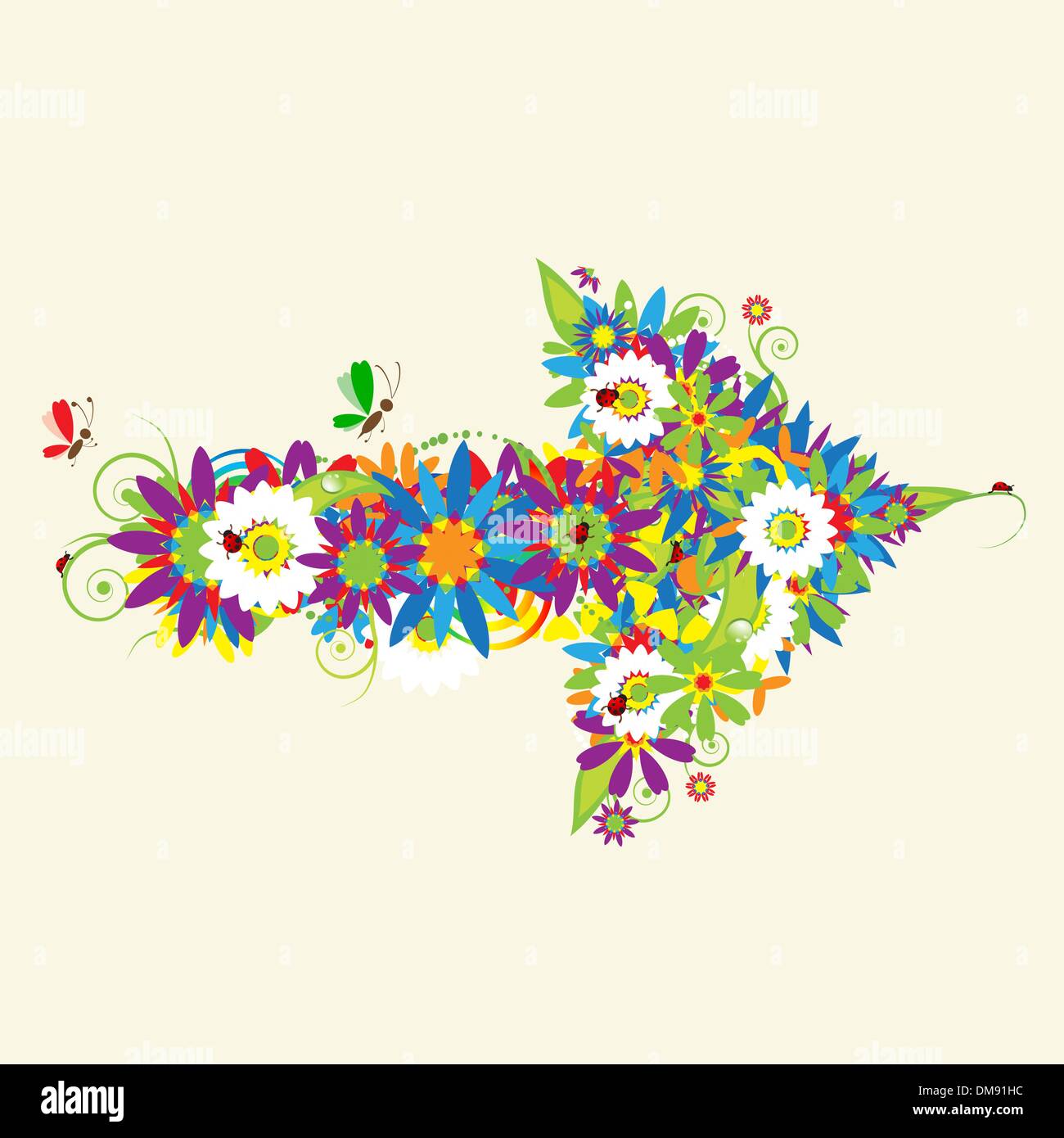 Flower pattern in arrow hi-res stock photography and images - Alamy