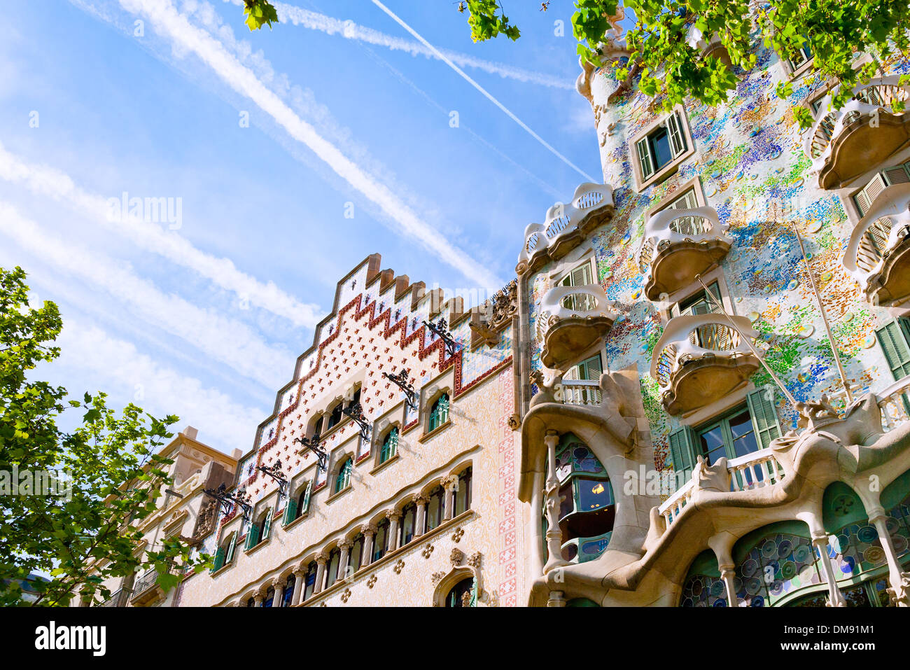 Casa Batllo and Casa Ametller in Barcelona Stock Photo - Alamy