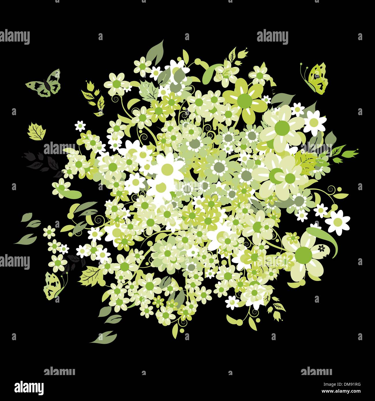 On green nature summer Stock Vector Images - Alamy