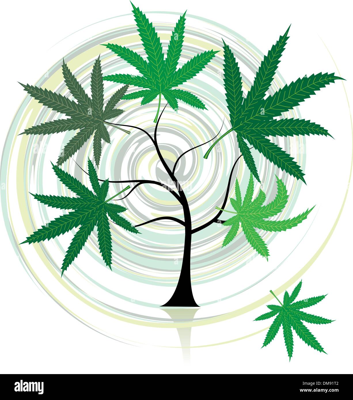 Cannabis bud medicinal hemp Stock Vector Images - Alamy