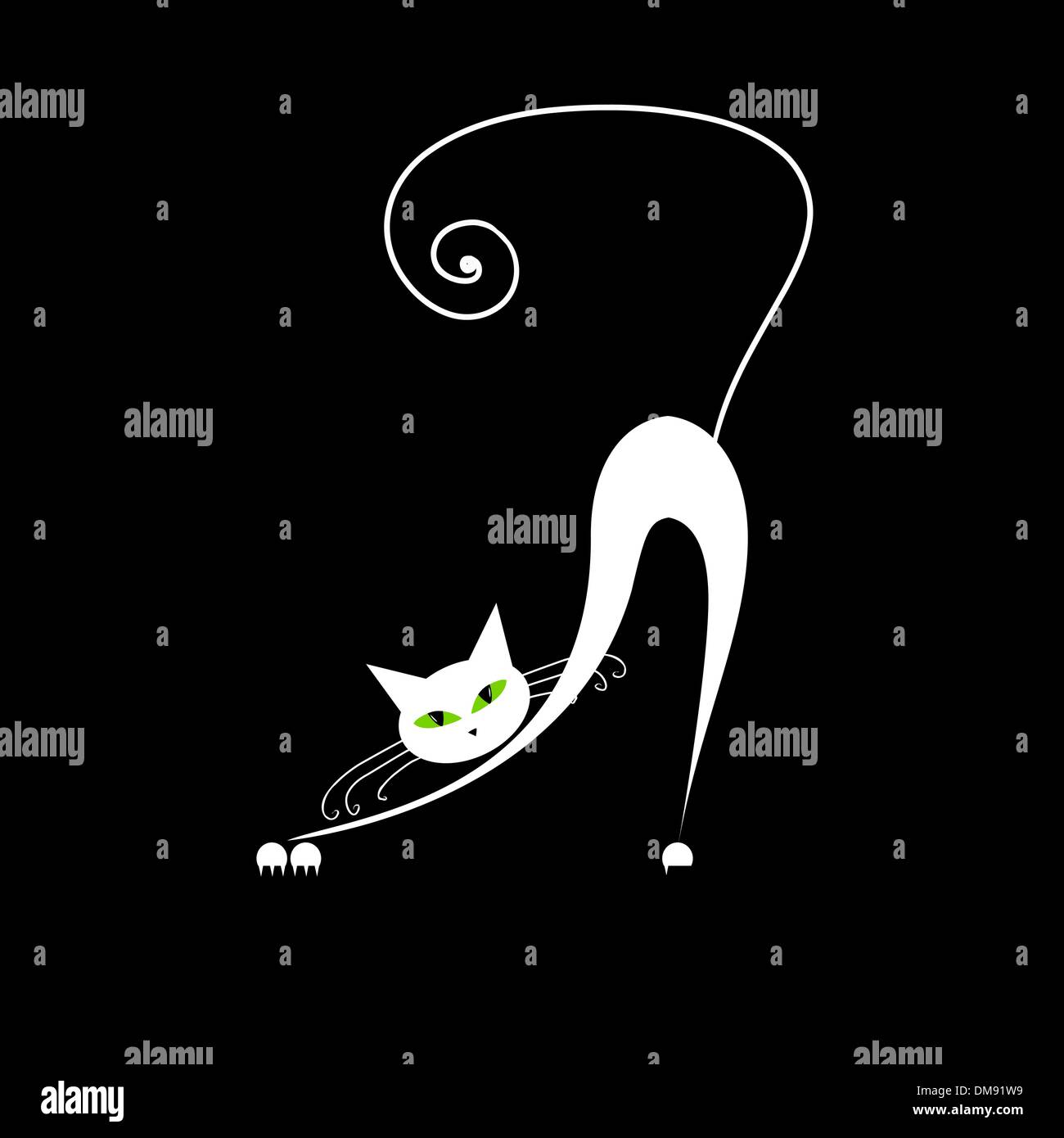 White painting on black Stock Vector Images - Alamy