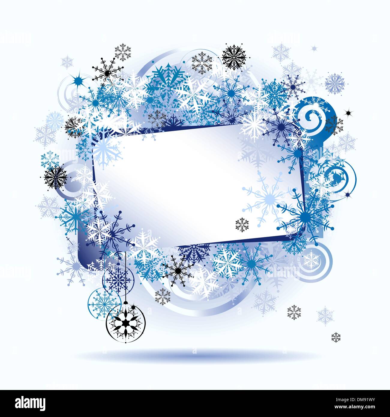 Christmas frame effect white Stock Vector Images - Alamy