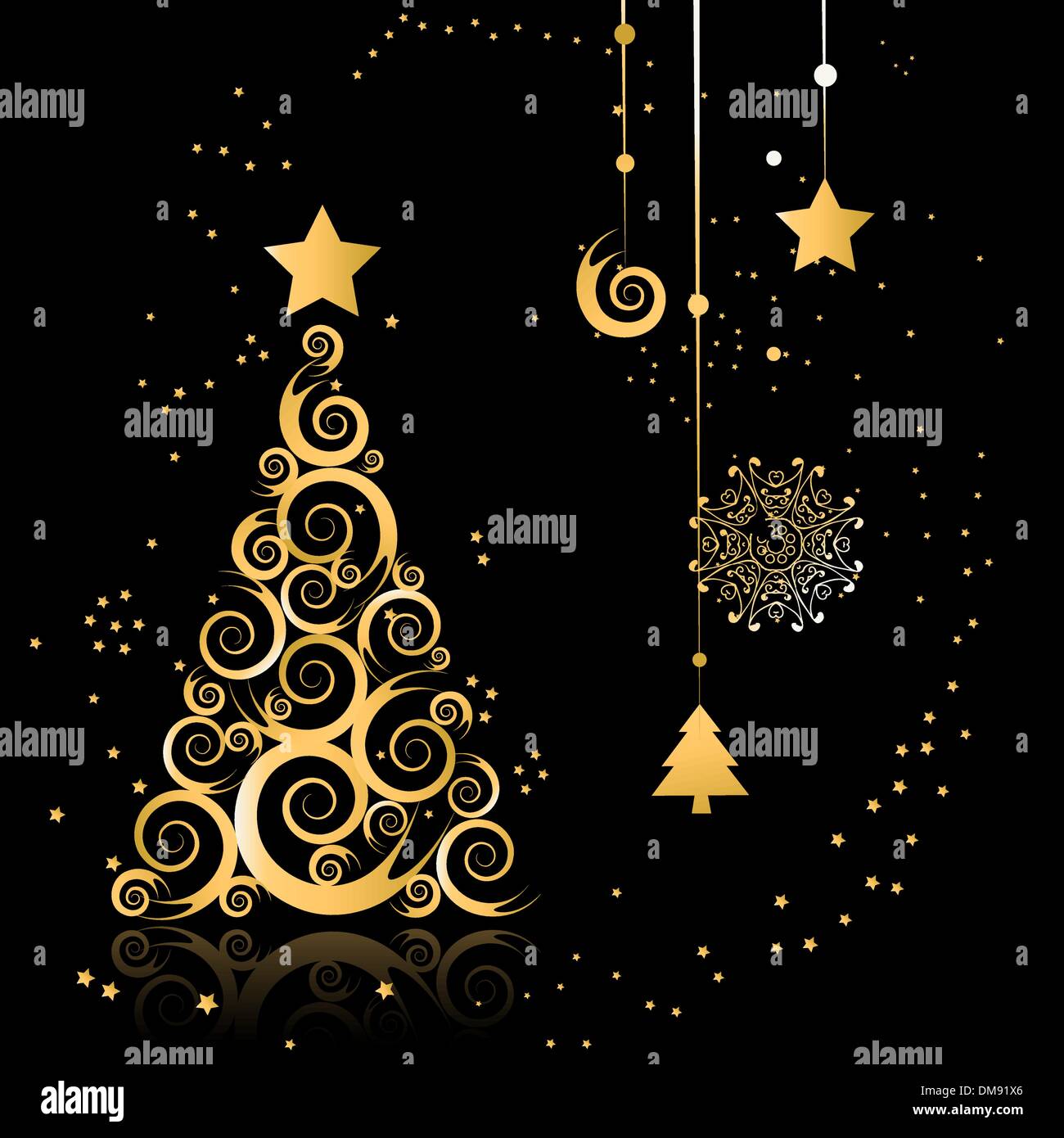 Christmas tree beautiful Stock Vector Image & Art - Alamy