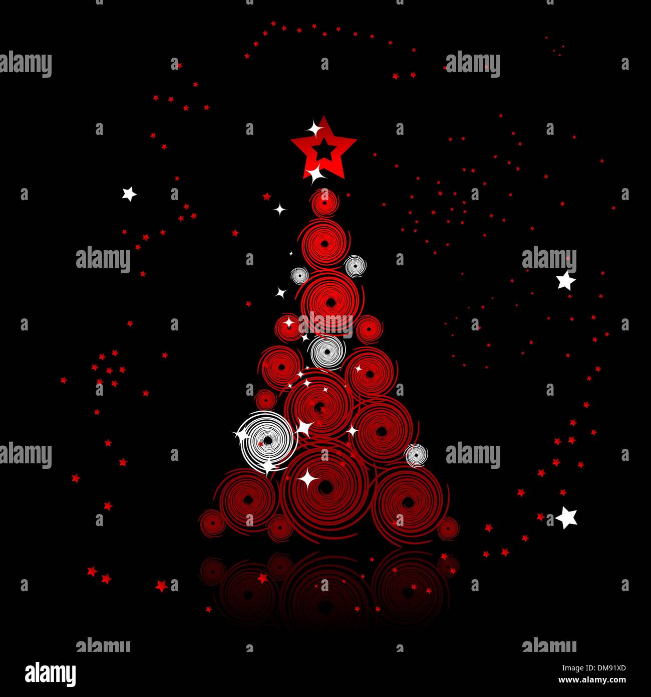 Christmas eve beautiful tree Stock Vector Images - Alamy