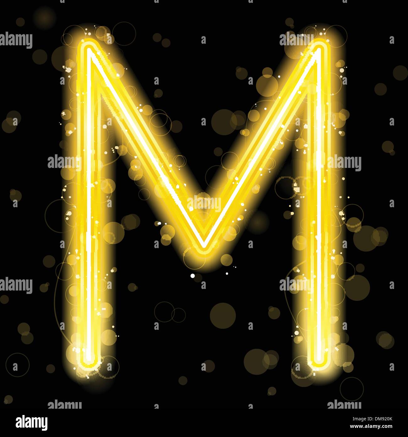 Alphabet Golden Letters with Glitter and Sparkles Stock Vector Image ...