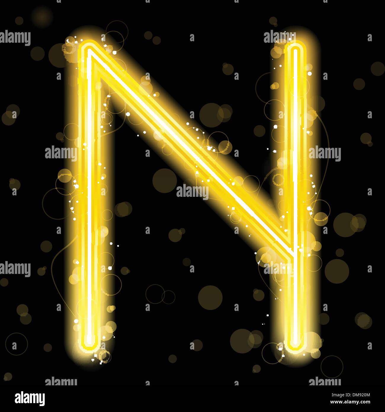 Alphabet Golden Letters with Glitter and Sparkles Stock Vector Image ...