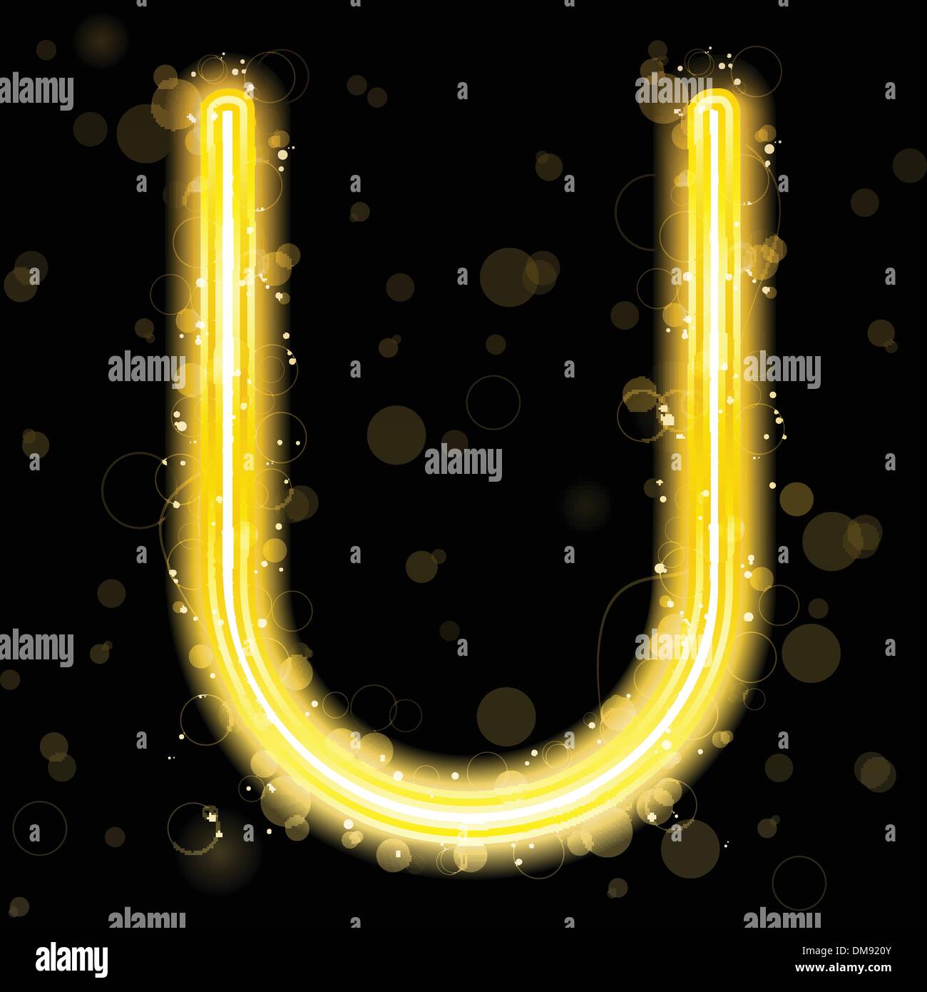 Alphabet Golden Letters with Glitter and Sparkles Stock Vector Image ...