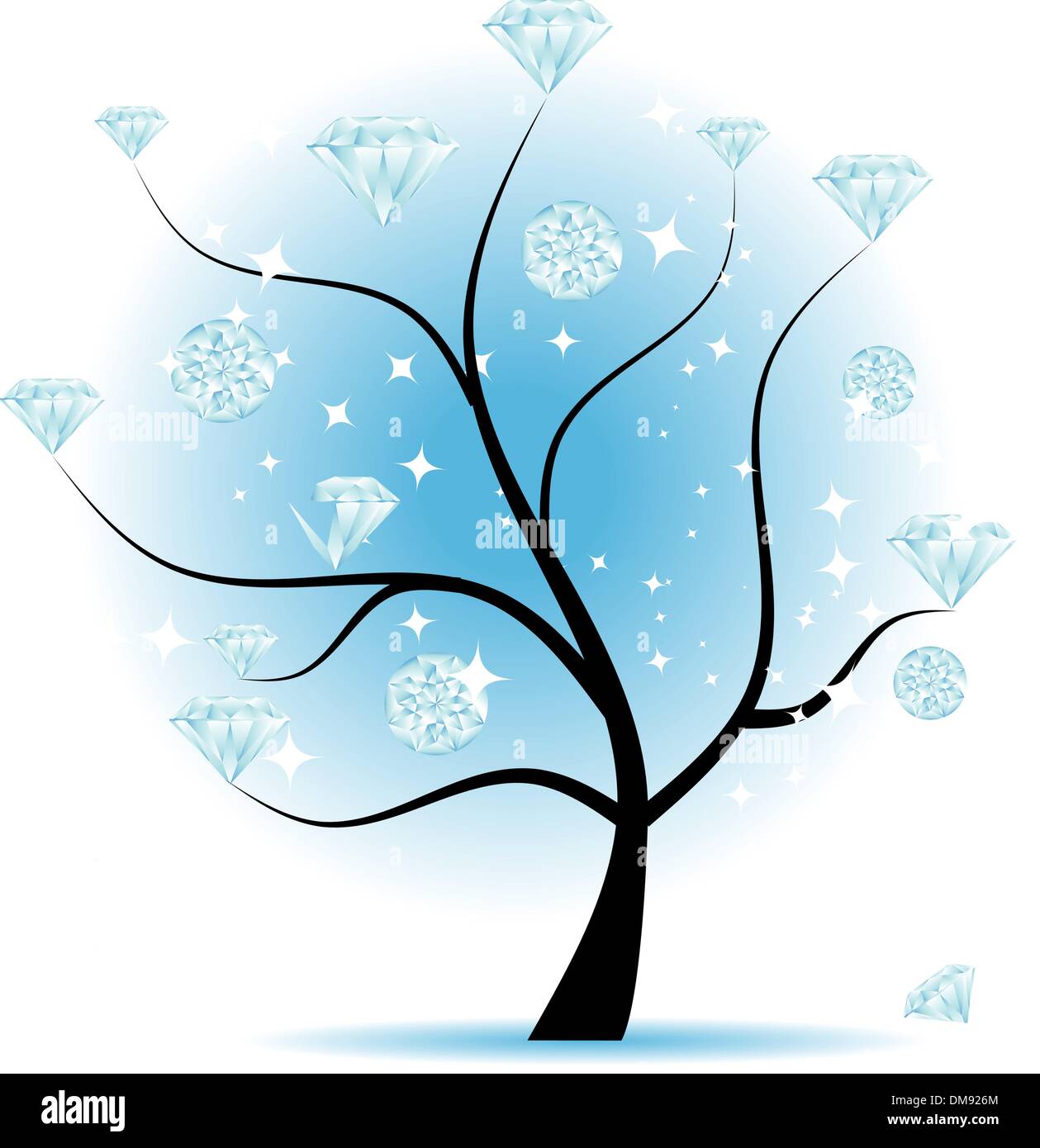 Art tree with diamonds for your design Stock Vector Image & Art - Alamy