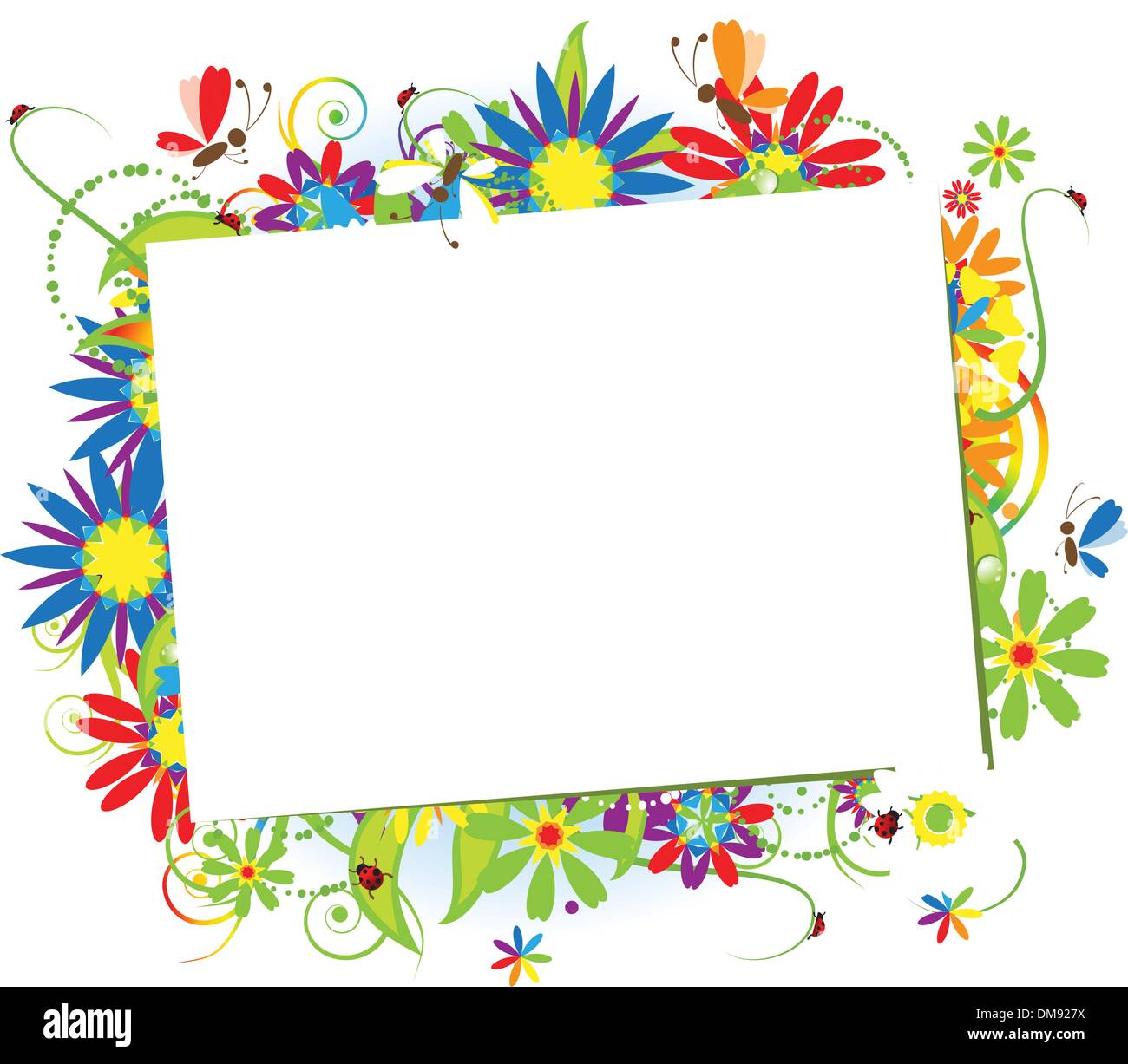 Floral frame beautiful with place for your text Stock Vector Image ...