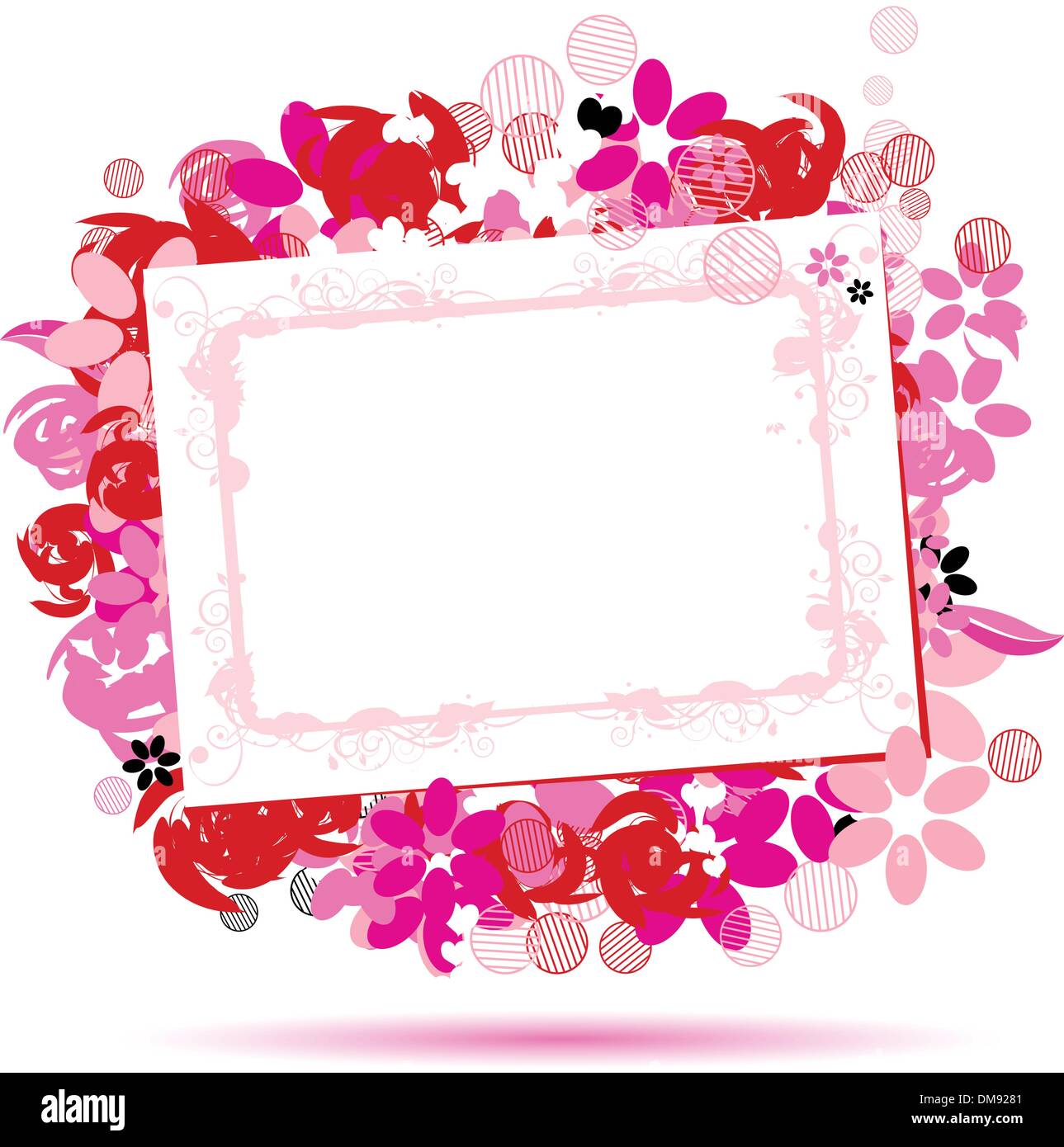Floral frame beautiful with place for your text Stock Vector Image ...