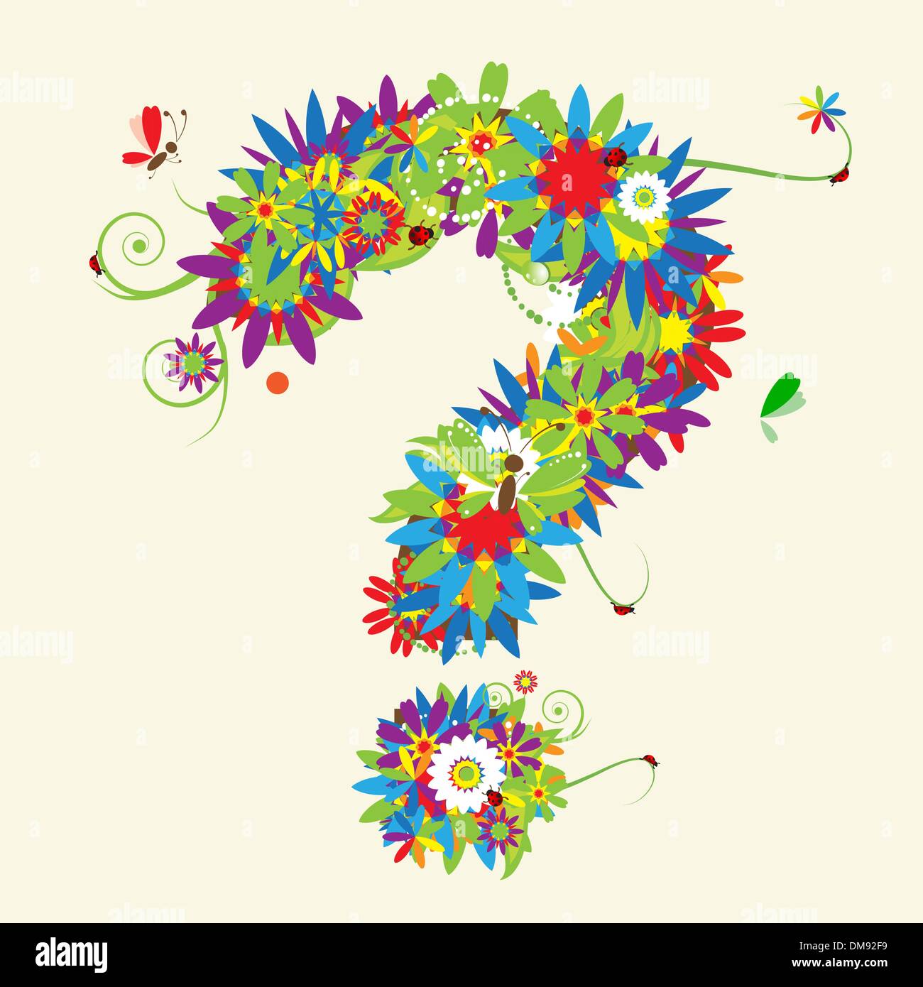 Question mark in nature Stock Vector Images - Alamy