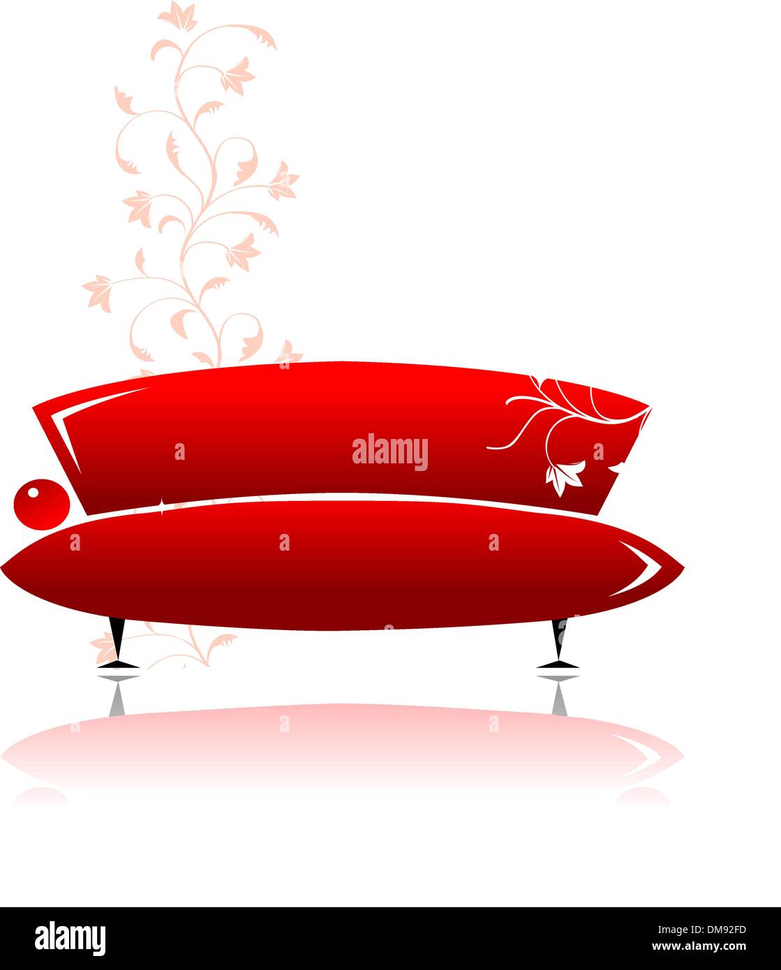 Red sofa design Stock Vector Image & Art - Alamy