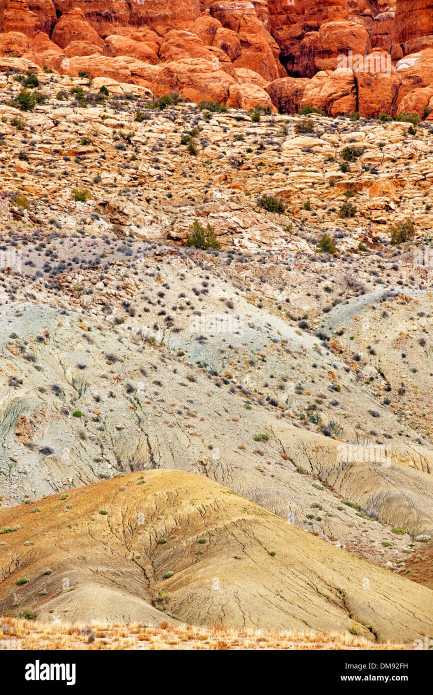 Various mineral deposits create this palette of colors along Salt ...
